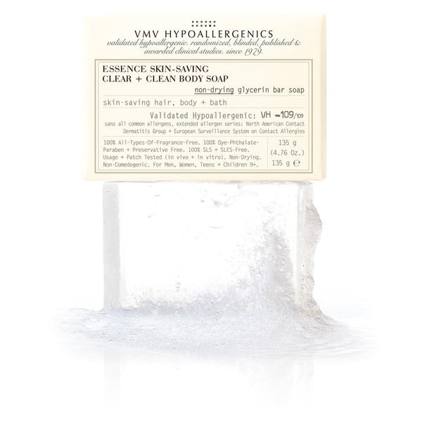 Essence Skin-Saving Clear + Clean Body Soap: Non-Drying Glycerin Bar S ...